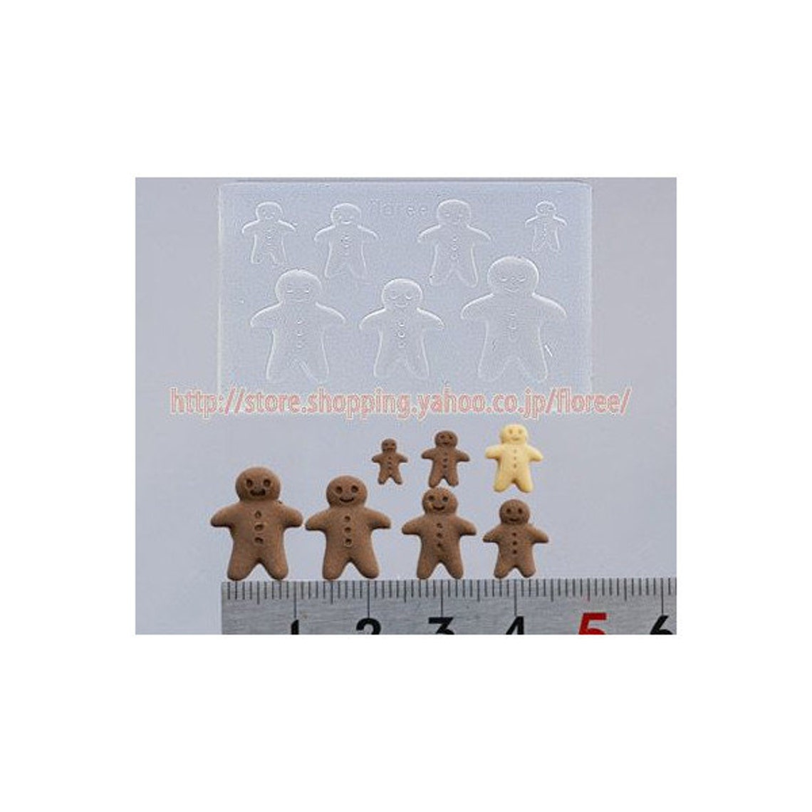Miniature Gingerbread Man Soft Mold. Floree Miniature Silicon Food ...