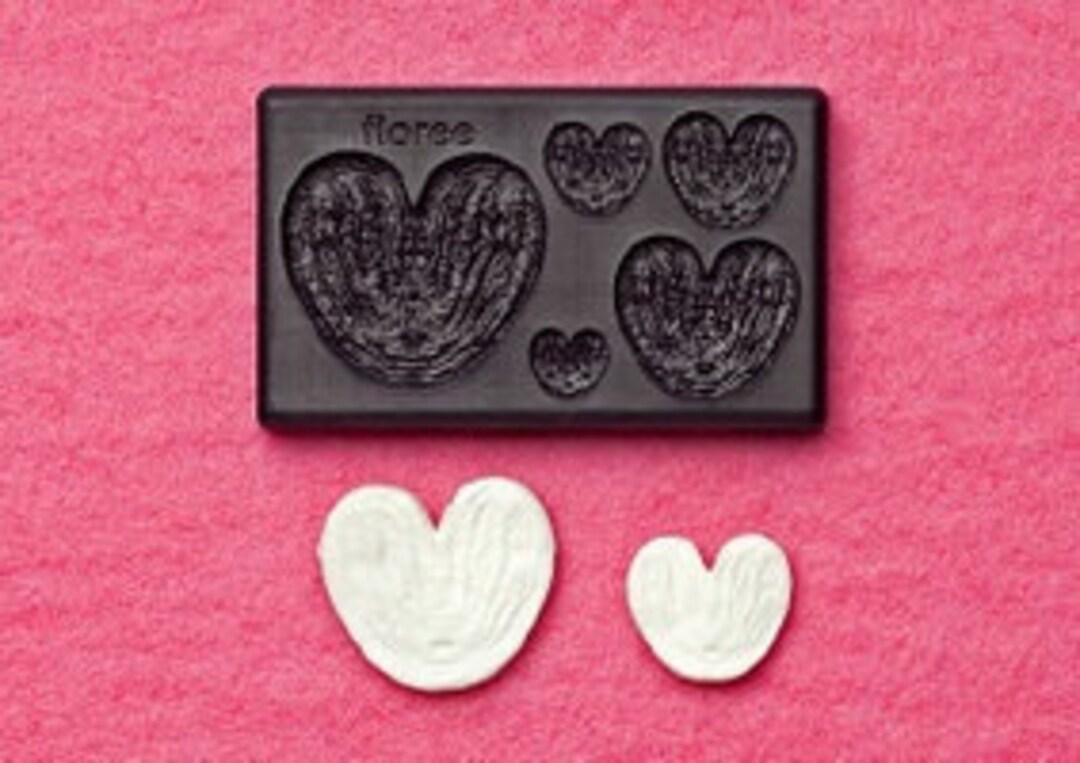 Miniature Palmier-type Cookie/biscuit Plastic Mold / Mould. Floree ...