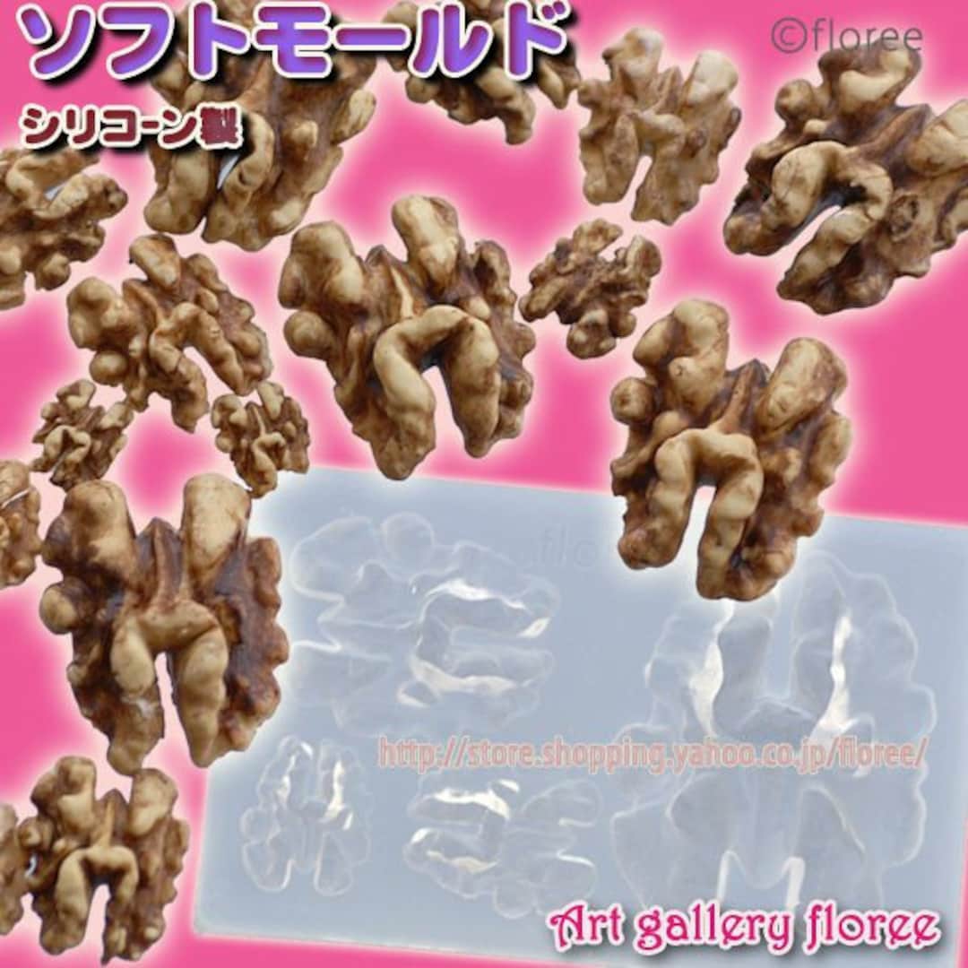 Walnut Soft Mold. Floree Miniature Nut Mould/mold. Four Sizes of Whole ...