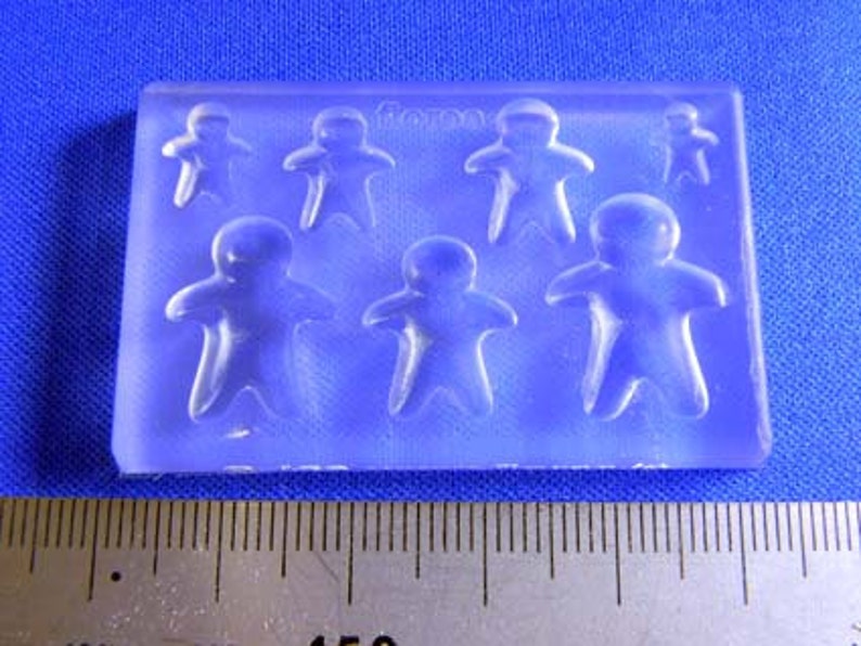 Miniature Gingerbread Man Soft Mold. Floree Miniature Silicon Food ...