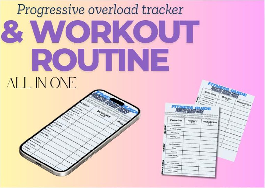 Fitness Guide, Progressive Overload Tracker, Workout Plan, Gym Routine ...