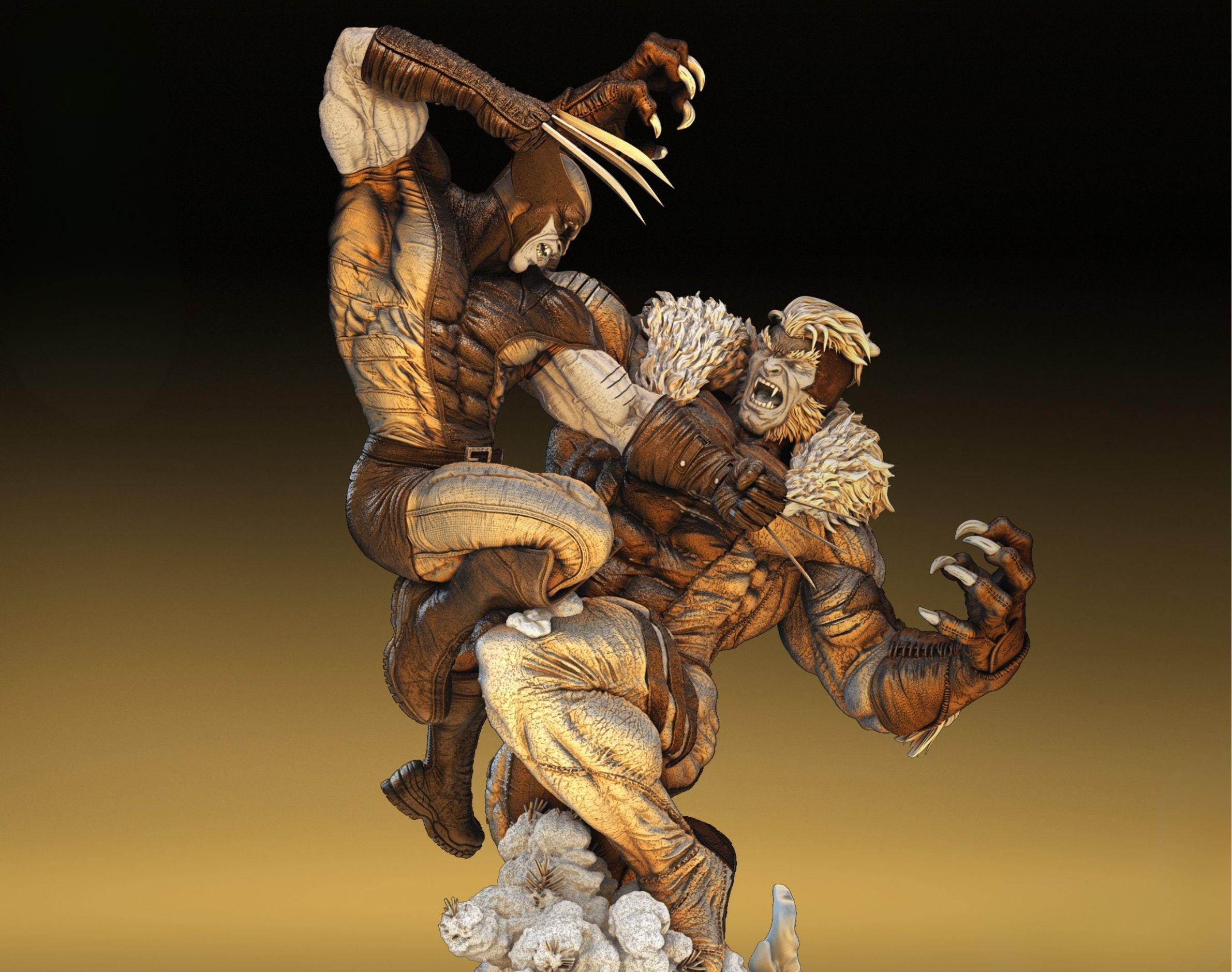 Wolverine VS Sabretooth Diorama STL - Etsy