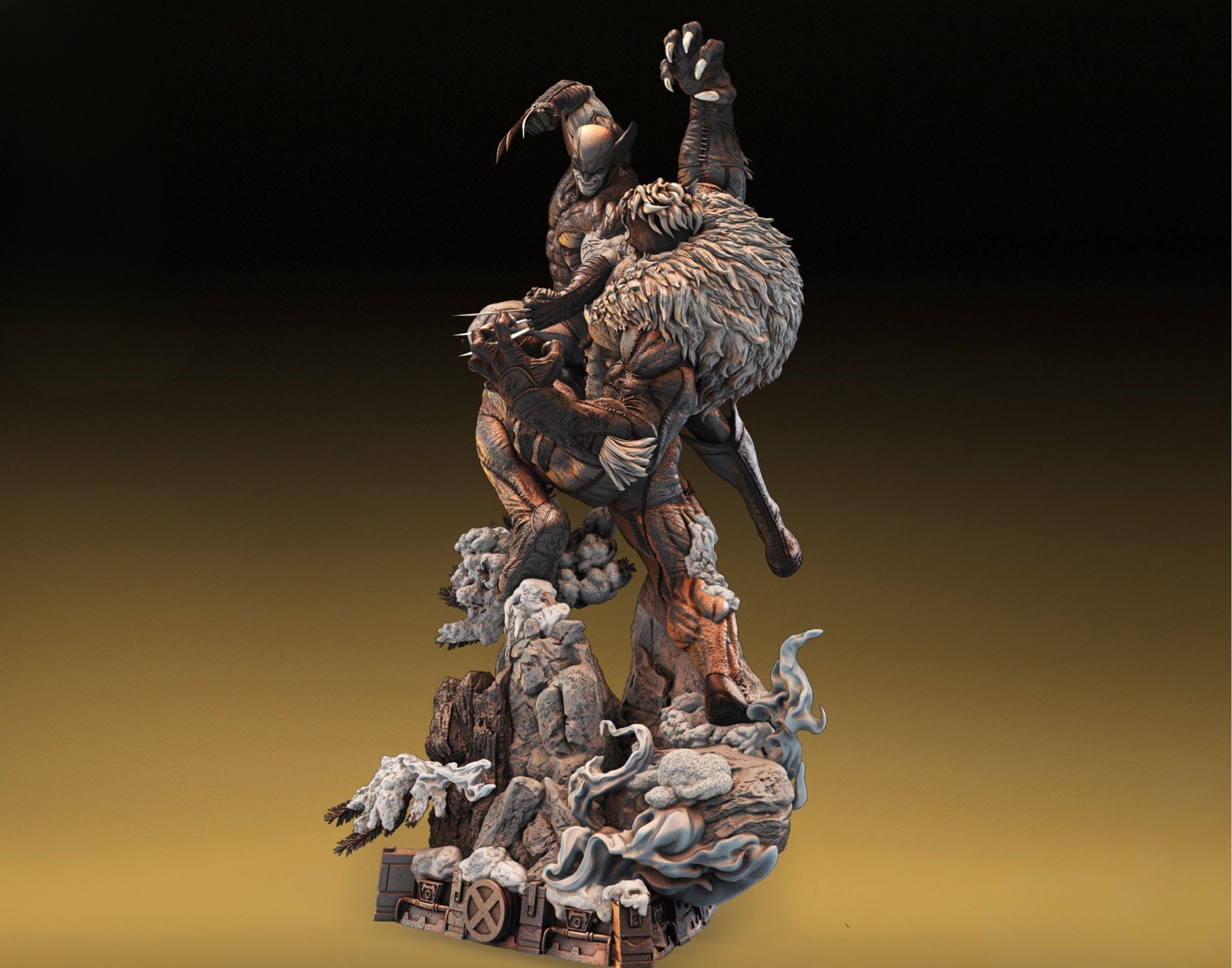 Wolverine VS Sabretooth Diorama STL - Etsy