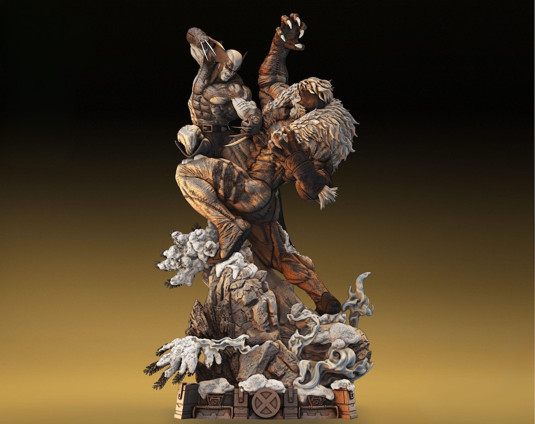 Wolverine VS Sabretooth Diorama STL - Etsy