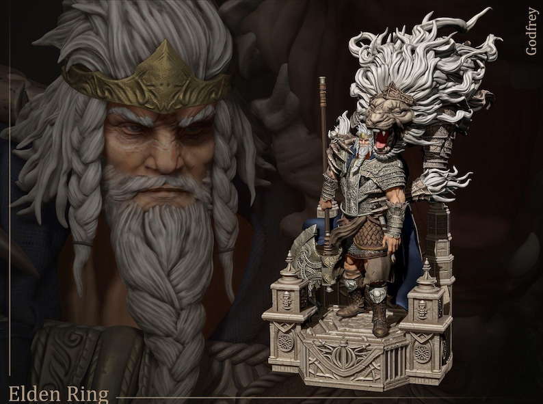 Godfrey the First Elden Lord STL - Etsy