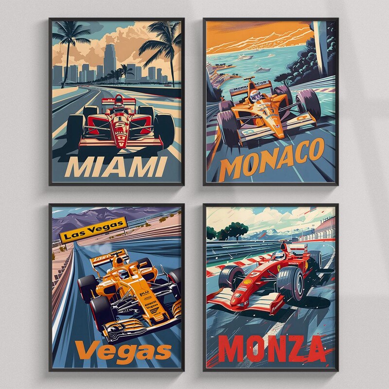 F1 Track Wall Art - Etsy