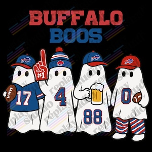 Buffalo Bills Halloween Ghosts: Bills Mafia Digital Art (JPEG/PNG ...