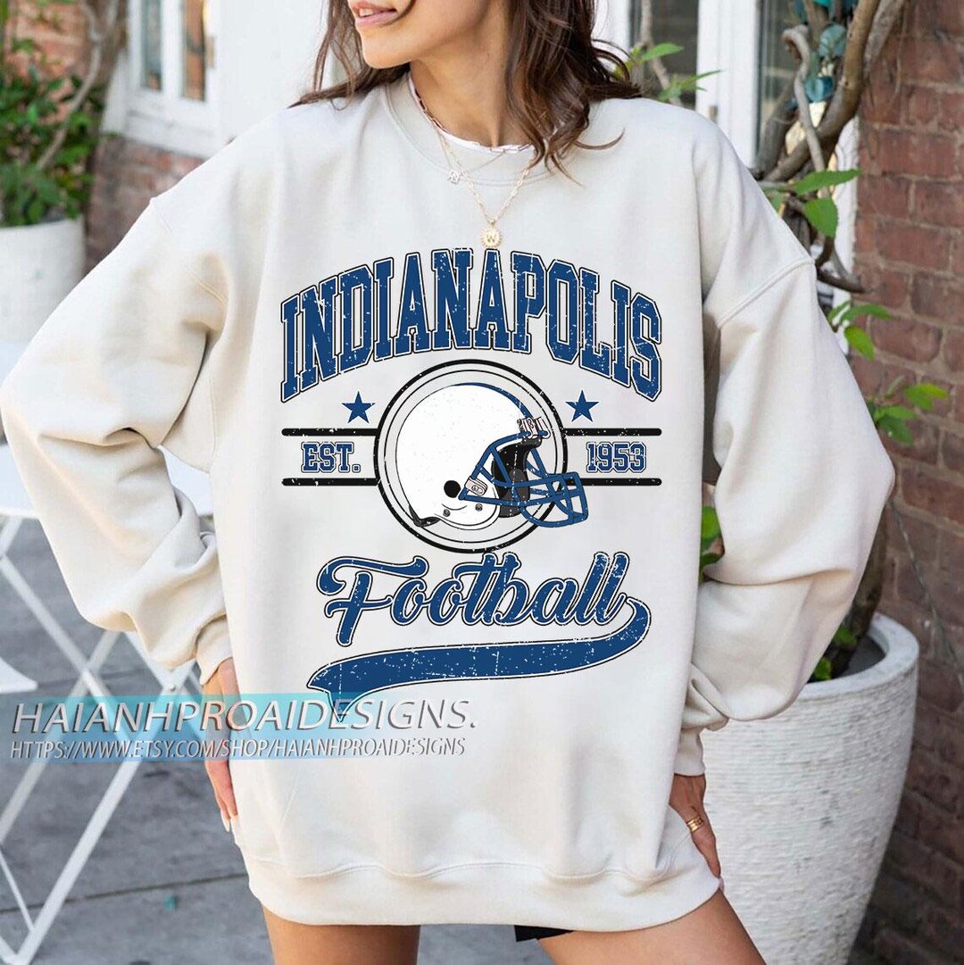Indianapolis Football 1953 Vintage Sweatshirt, Retro Sports Helmet ...