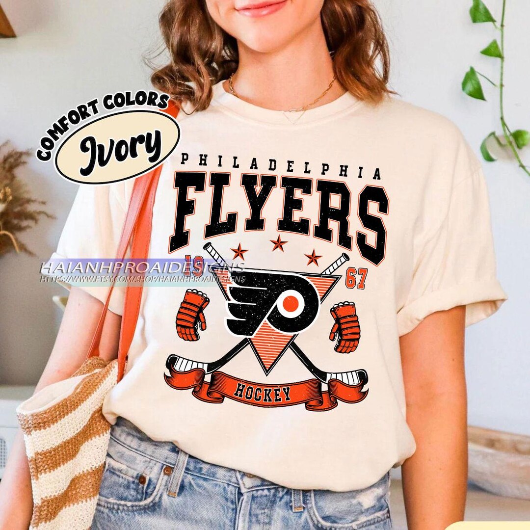 Vintage Philadelphia Flyers Shirt | Comfort Colors Hockey Tee | Retro ...