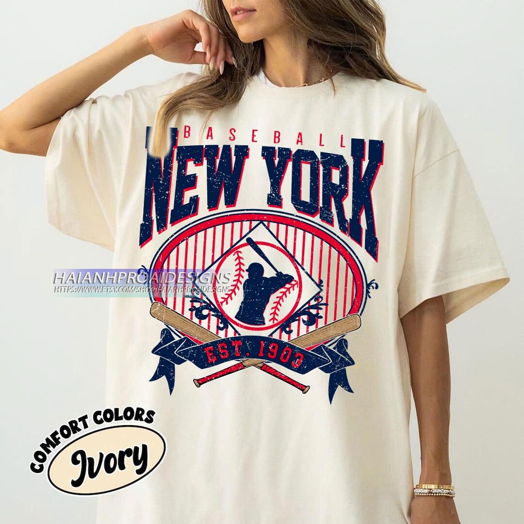 Retro New York Yankee Baseball Shirt, Comfort Colors® Yankee Shirt ...
