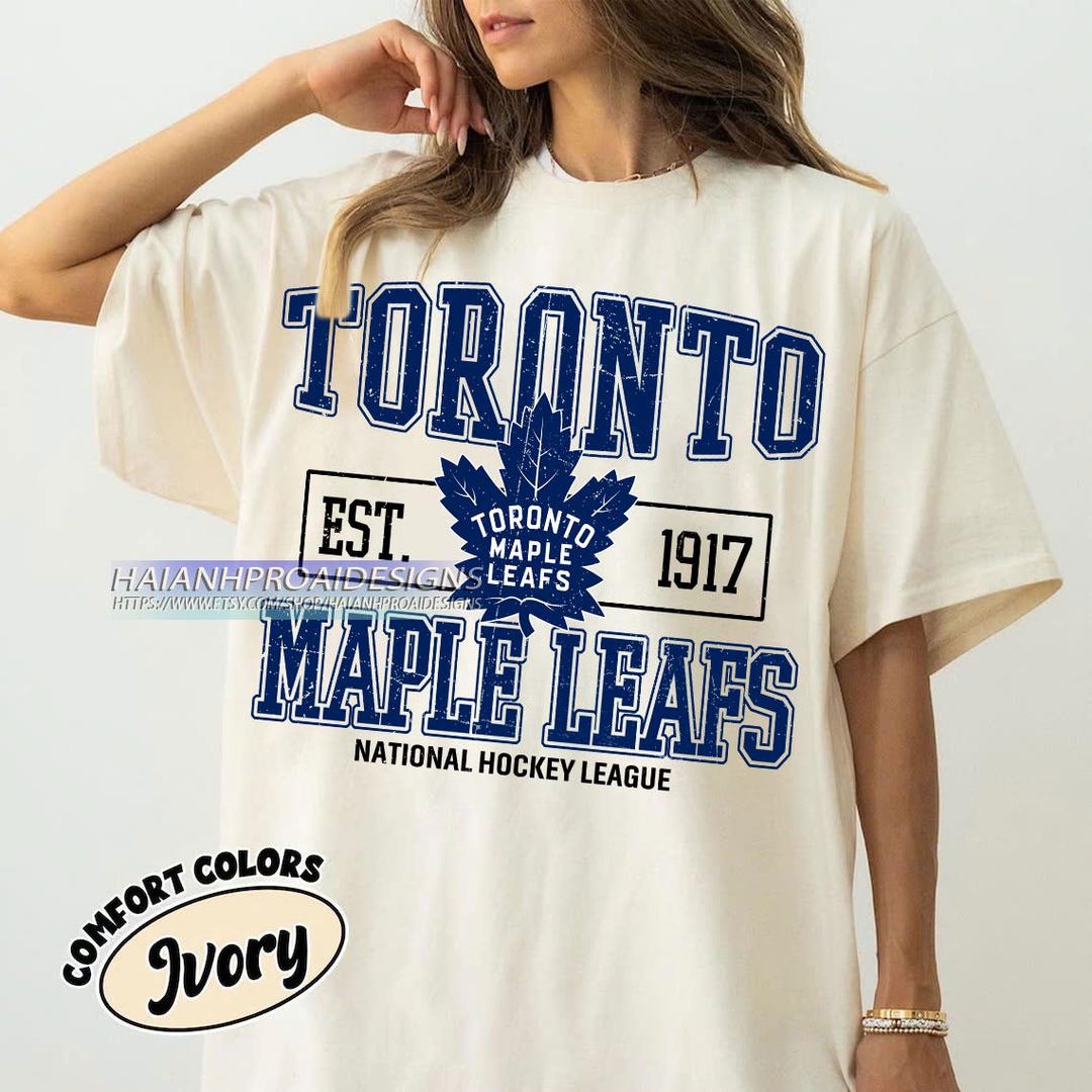 Comfort Colors® Toronto Maple Leafs Hockey T-shirt, Custom Vintage ...