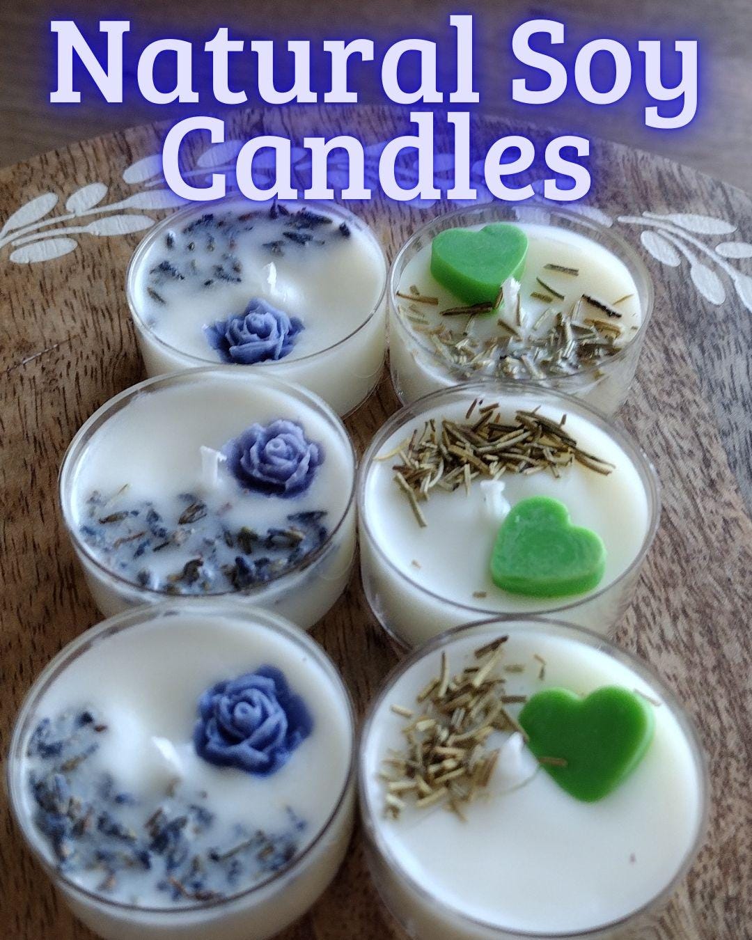 Natural Soy Candles. Handmade Tealights Scented With Natural Essential ...