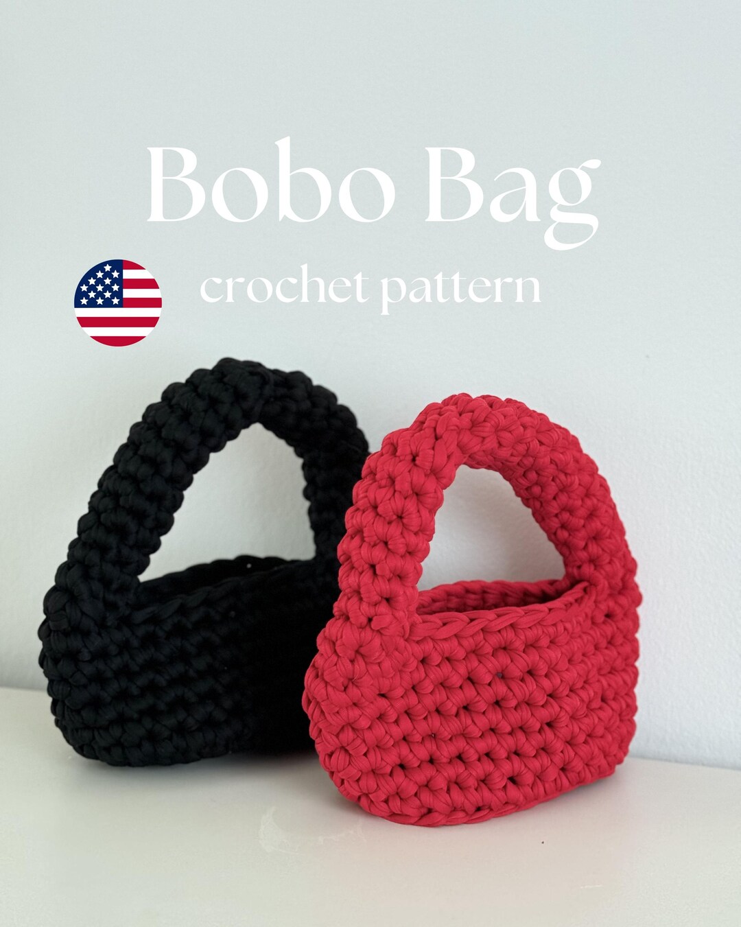 BOBO BAG - Crochet Pattern for a Hobo-style Bag, PDF Download, Crochet ...