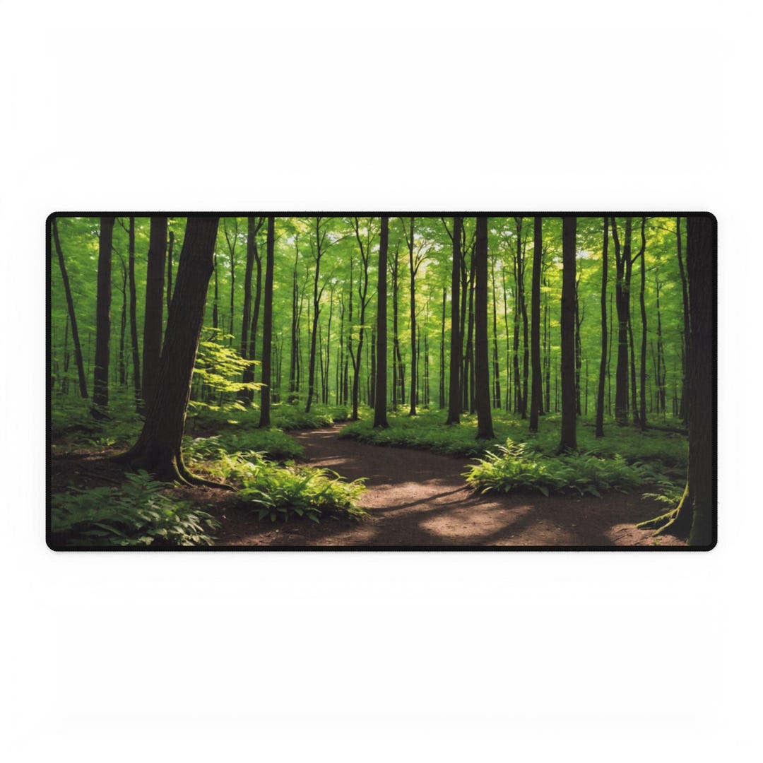 Nature-inspired Desk Mat, Forest Landscape Office Decor, Eco-friendly ...