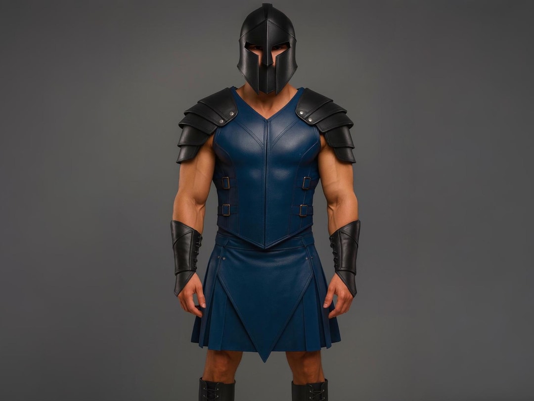 Handmade Leather Gladiator Armor Set – Spartan Kilt, LARP Cosplay - Etsy