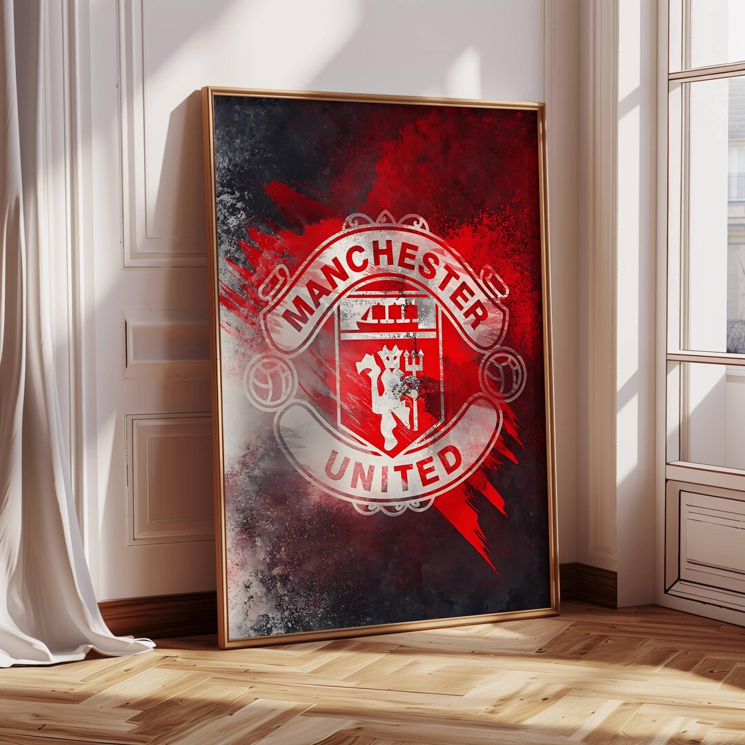 Football Logo / Manchester United Team Logo / Football Print / Football ...
