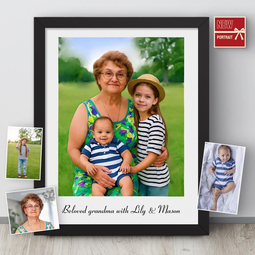Custom Portrait, Personalized Watercolor Family Portrait, Custom ...