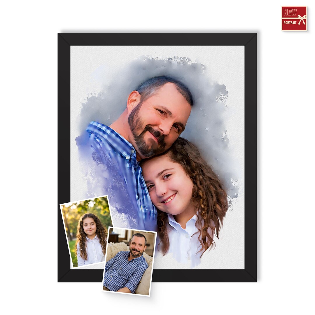 Memorial Portrait – Add Deceased Father to Photo, Sympathy Gift for ...