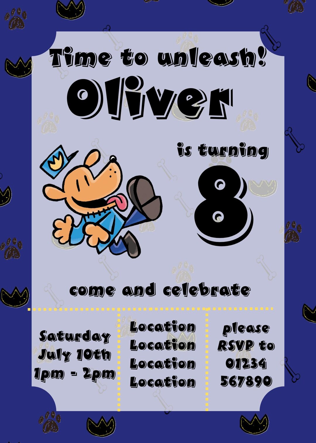 Dogman Comic Inspired Virtual Party Invitation - Etsy