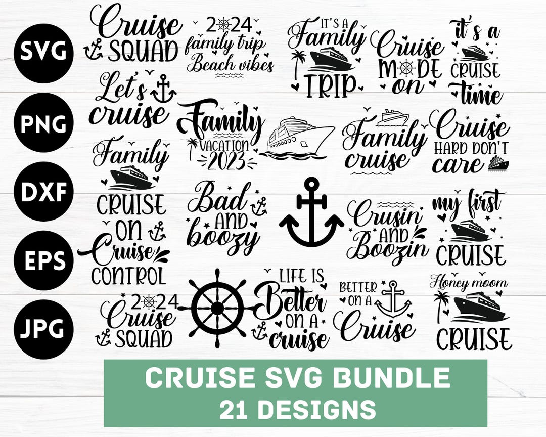 Cruise Svg Bundle Cruise Png Bundle Cruise Shirt Bundle Cricut Cut ...