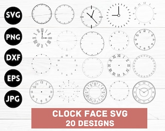 CLOCK FACE SVG Bundle, Clock Face Clipart, Clock Face Svg for Cricut, Clock Face Svg Cut Files ...