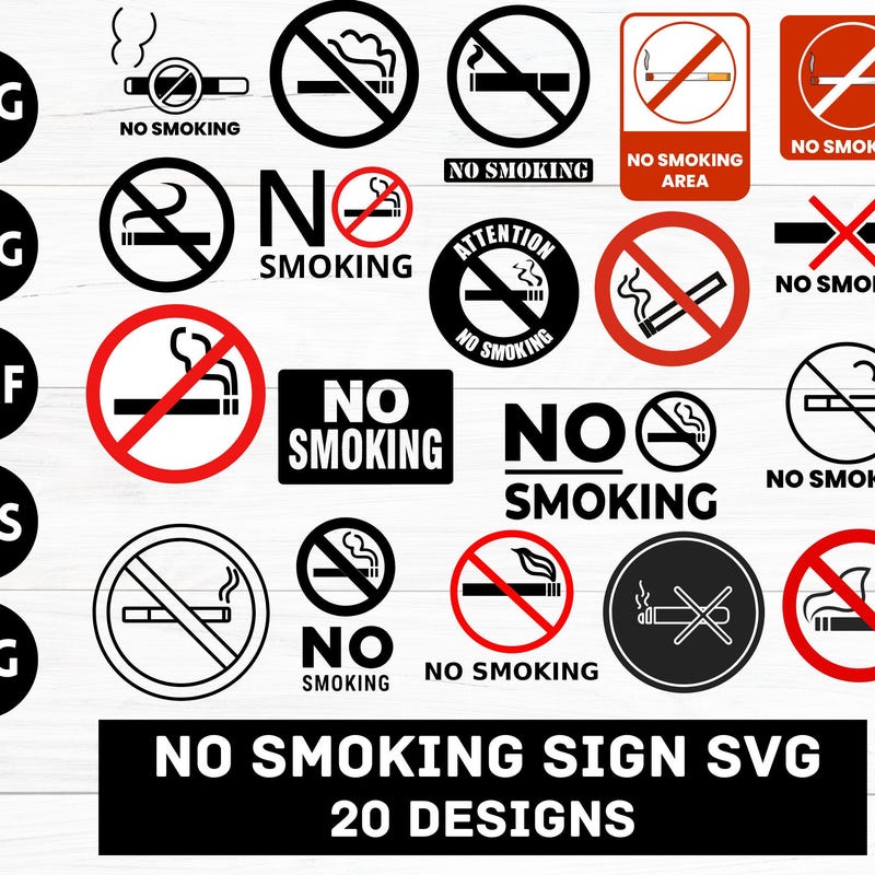 No Smoking Sign - Etsy