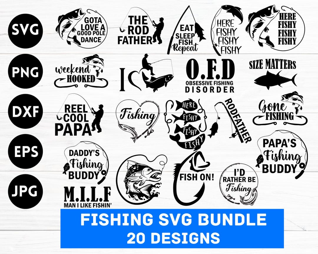 FISHING SVG Bundle, FISHING Svg Cut Files for Cricut, Fishing Lure Svg ...