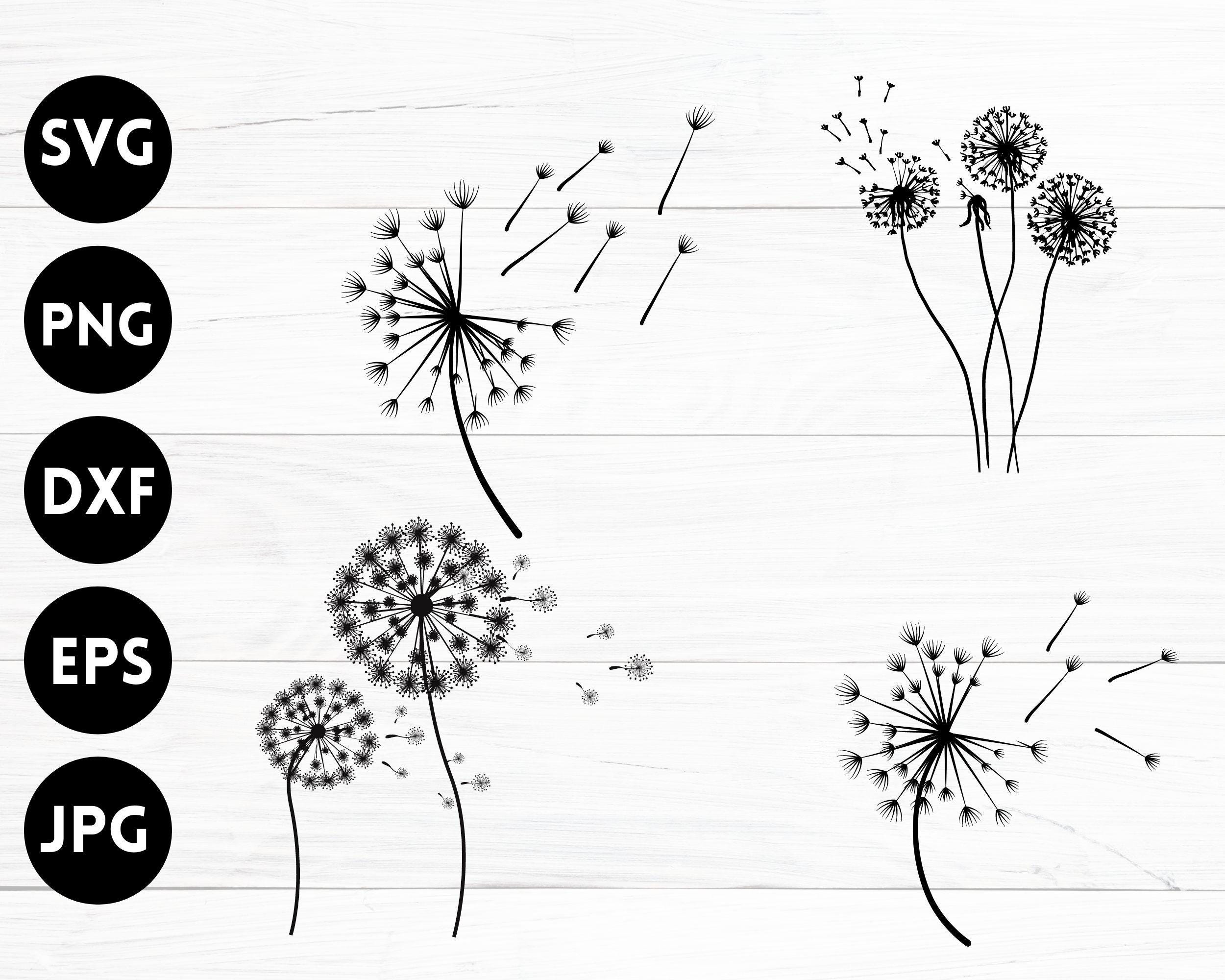 Dandelion Svg Bundle, Dandelion Svg, Cut Files for Cricut, Silhouette ...