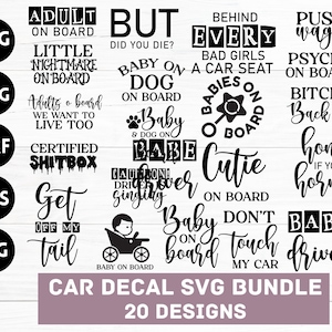 Car Stickers SVG Bundle | Car Decals SVG | Vehicle Decal SVG V.2 - Etsy