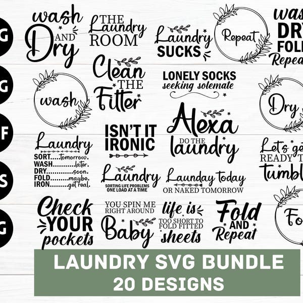 Laundry Wash and Dry Svg - Etsy
