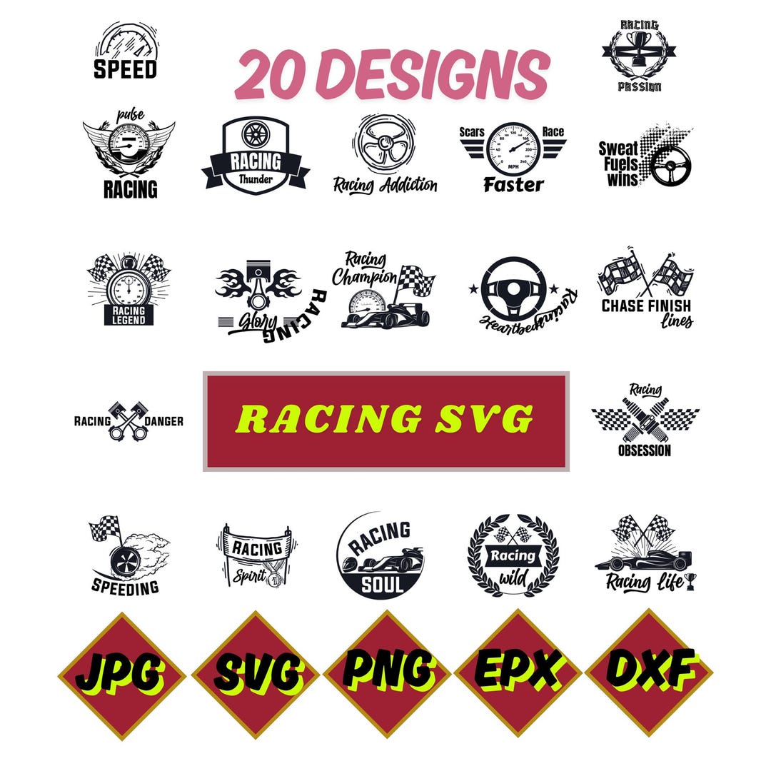 Racing SVG Bundle, Racing Quote Svg, Racing T-shirt Design, Car Racing ...