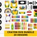 Box of Crayon SVG, Crayon SVG, Crayon PNG, Crayon Clipart, School ...