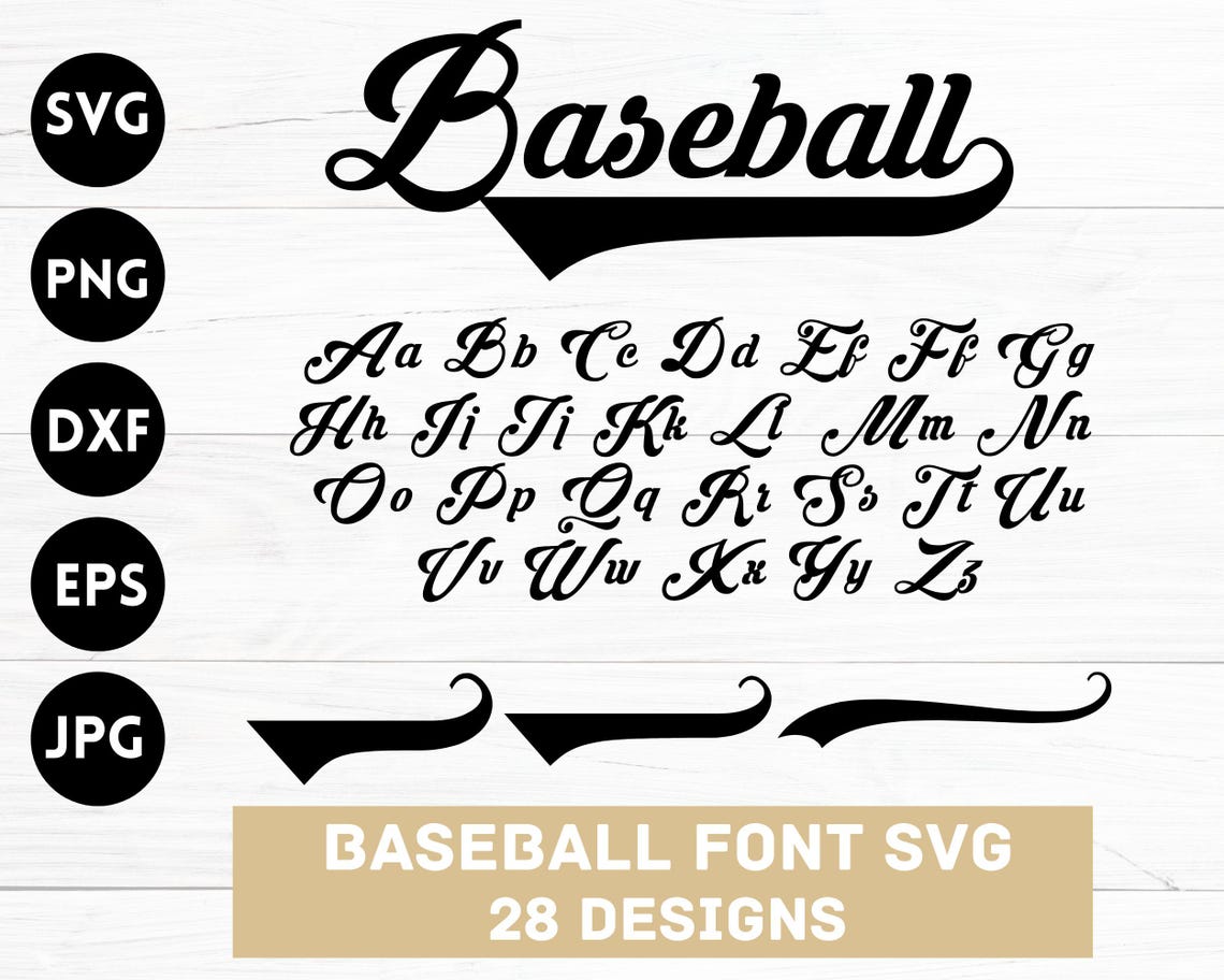 Baseball Font Svg, Baseball Team Svg, Baseball Mom Svg, Softball Svg ...