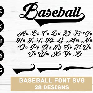 Baseball Font Svg, Baseball Team Svg, Baseball Mom Svg, Softball Svg ...