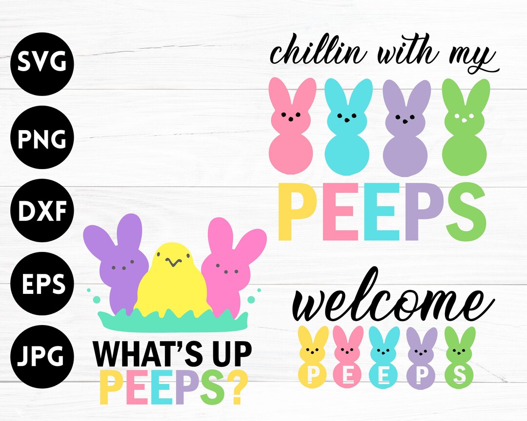 Easter Peeps SVG Bundle, Peeps Svg, My Peeps Svg, Easter Svg, Kids ...