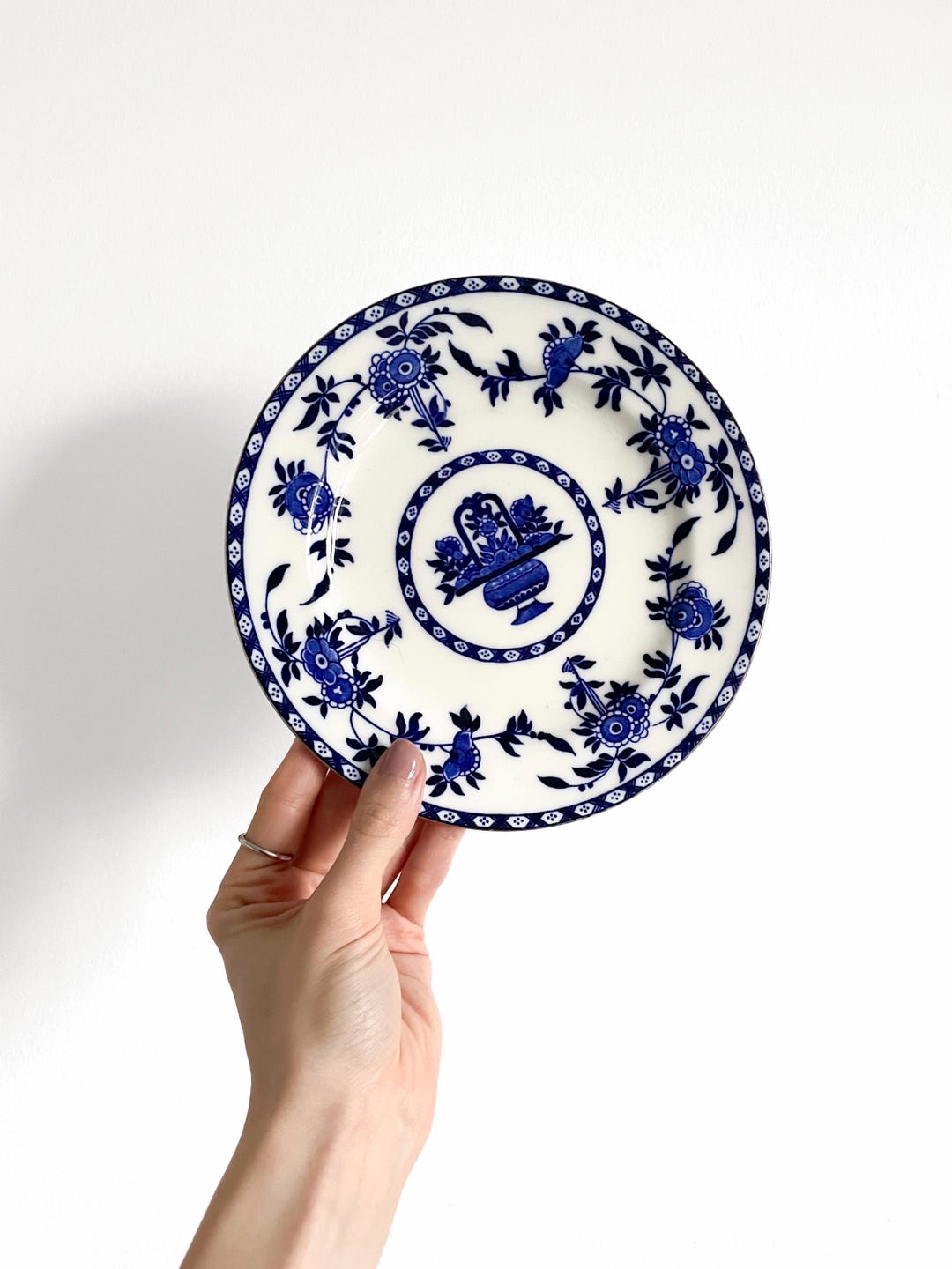 Vintage Minton Blue Delft Floral Plate - Collectible Decorative Piece ...