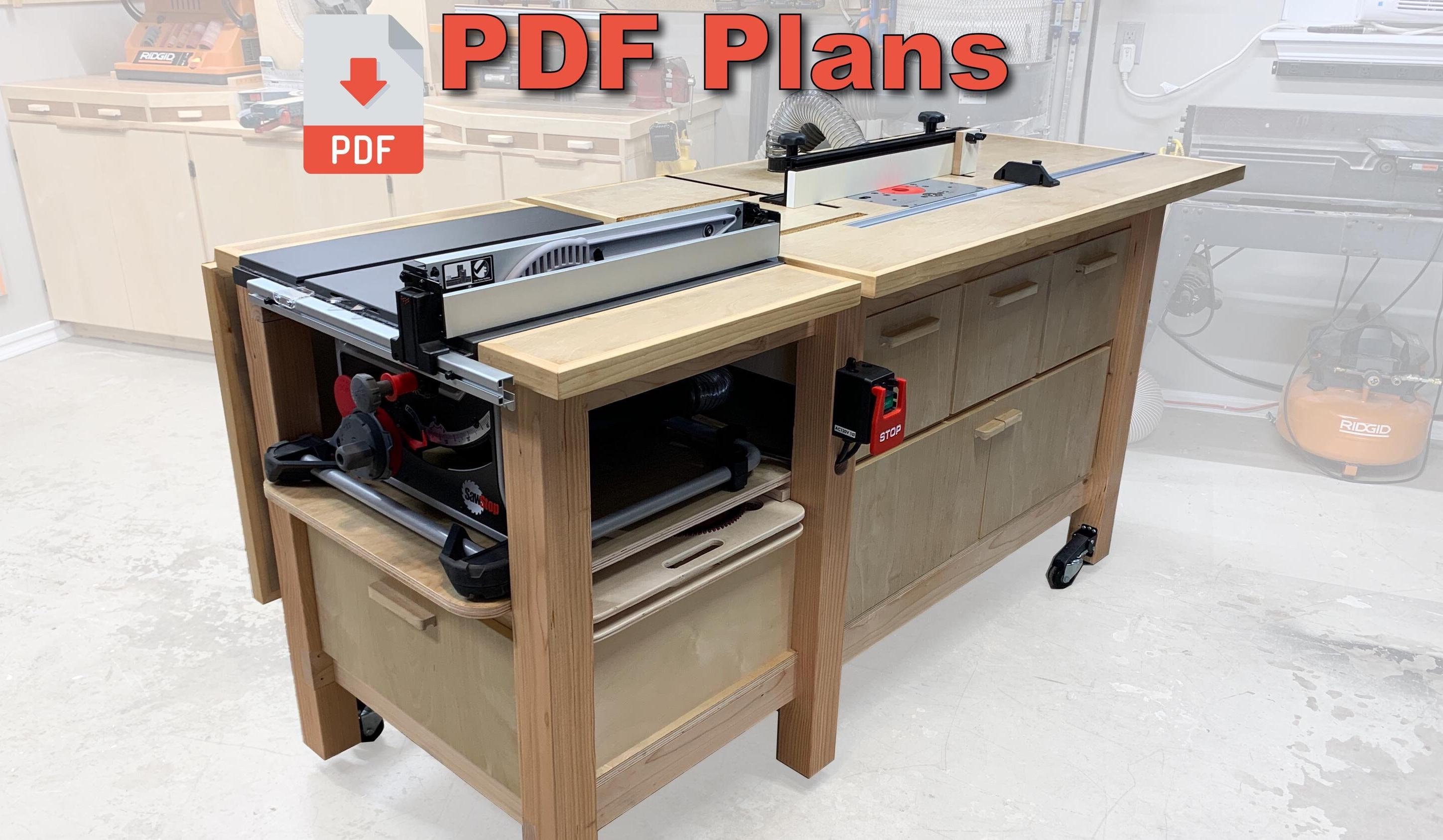 Multipurpose Workbench Build Plans for Sawstop CTS (PDF Download) - Etsy