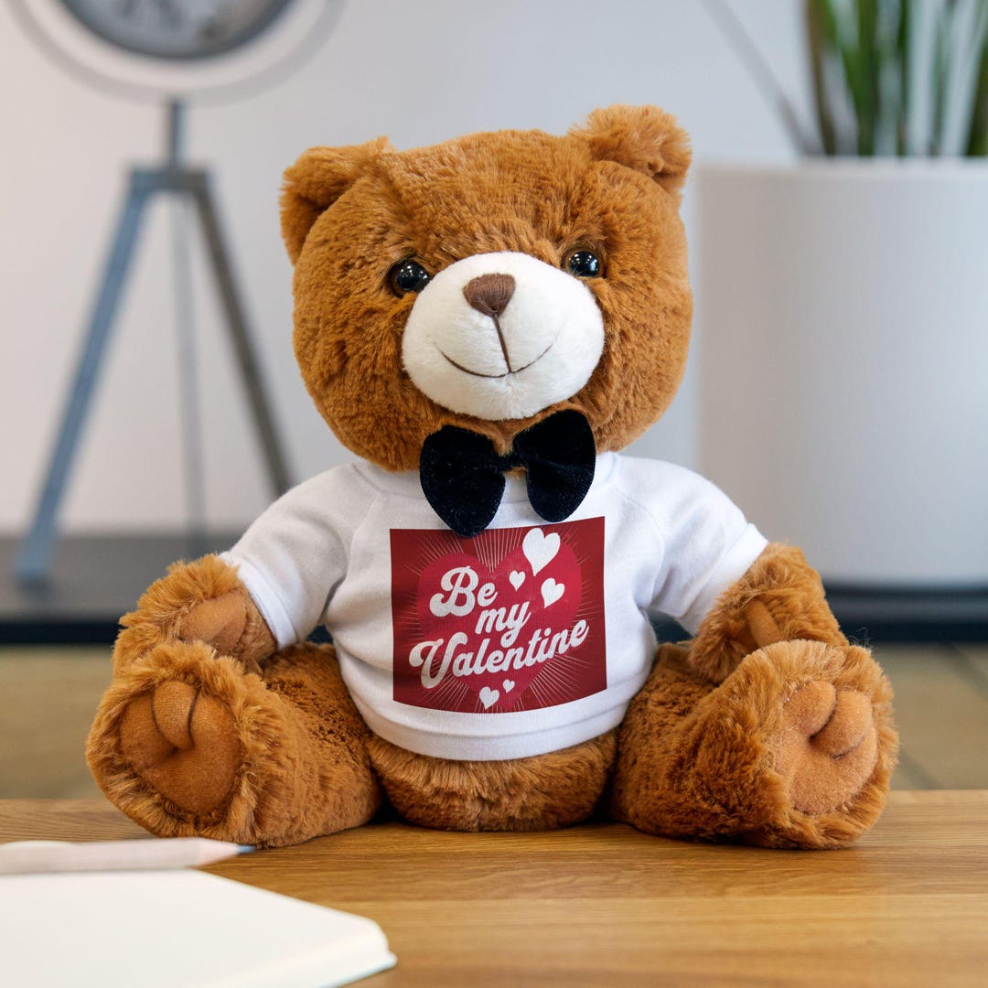 Plushies, Valentines Heart Warming Be My Valentine Teddy Bear, Cute ...