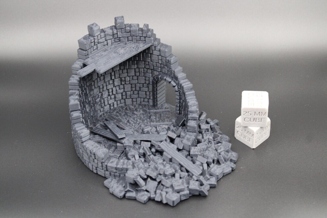 Tabletop Terrain Outpost Garrison Tower Ruins 28mm Skirmish Rpg Wargame ...