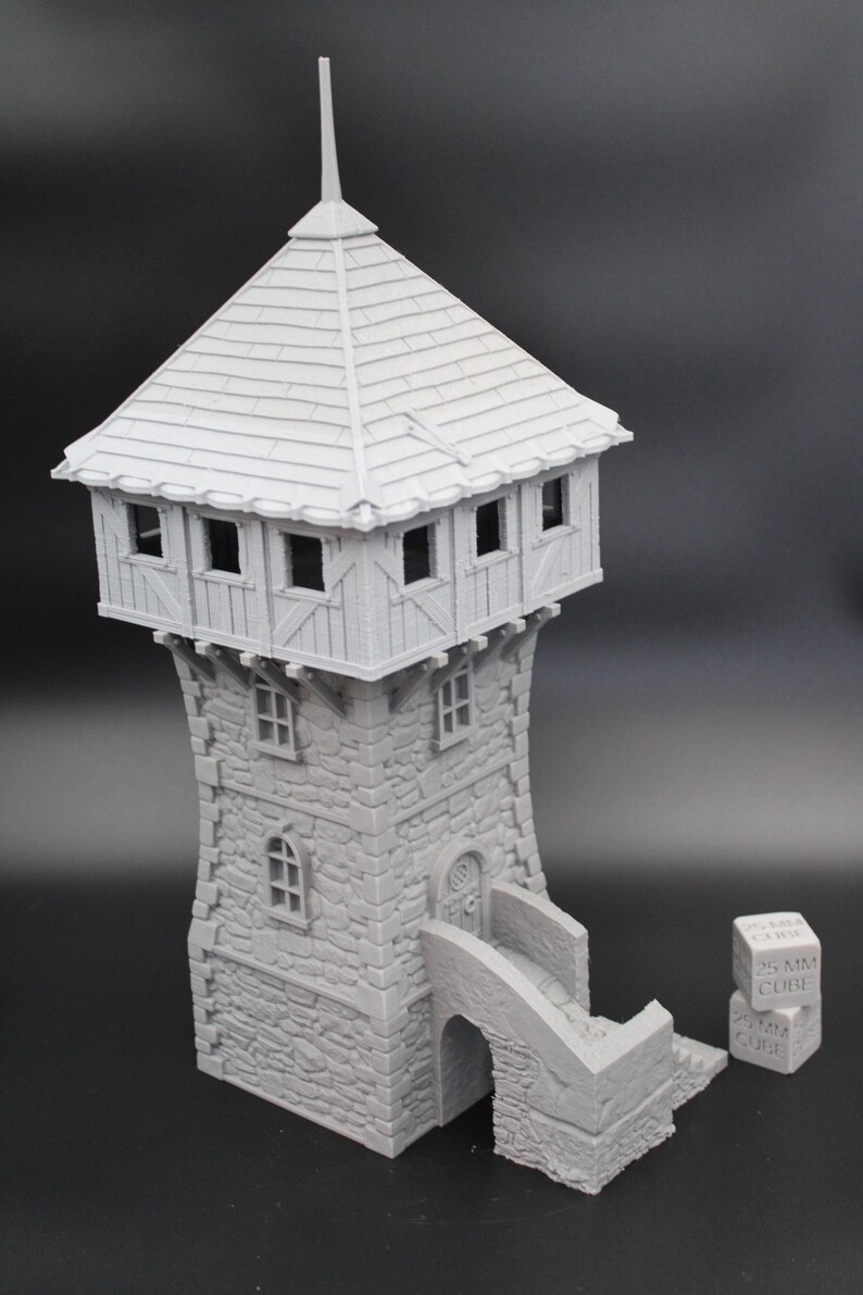 Tabletop Terrain Defense Tower Garrison Dnd RPG Wargame Skirmish 28mm ...