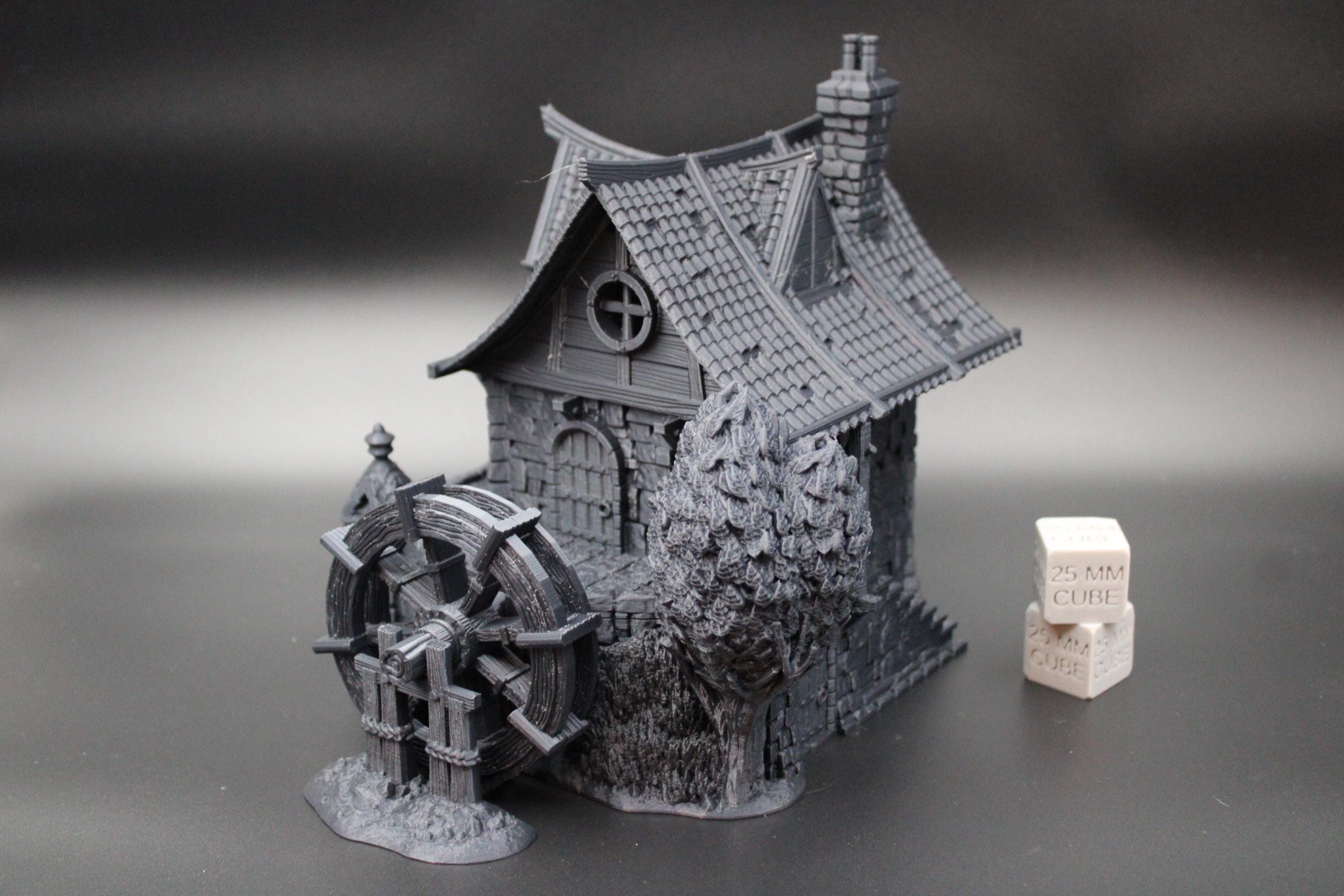Tabletop Terrain Fantasy Water Wheel Mill Sawmill Workshop Dnd RPG ...
