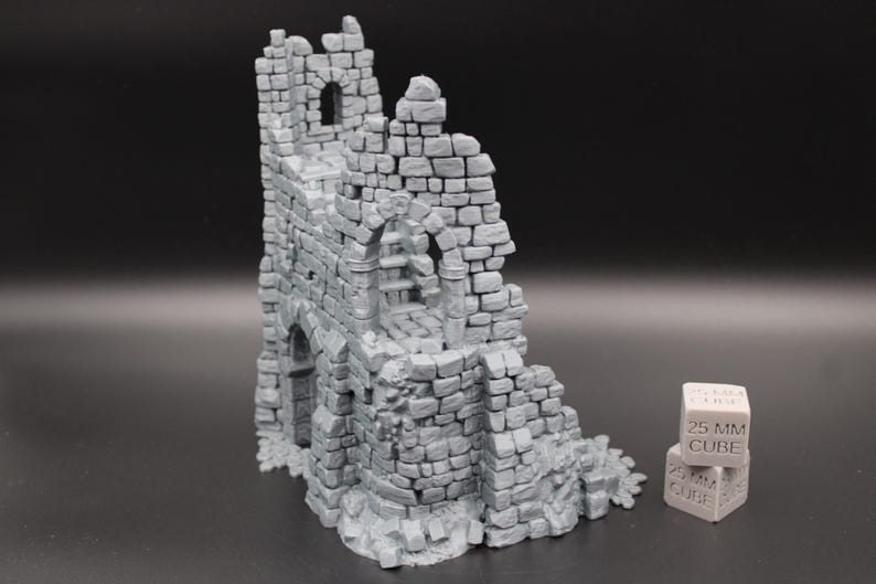 Tabletop Terrain Fantasy Tower Castle Ruin Dnd RPG Wargame Skirmish ...