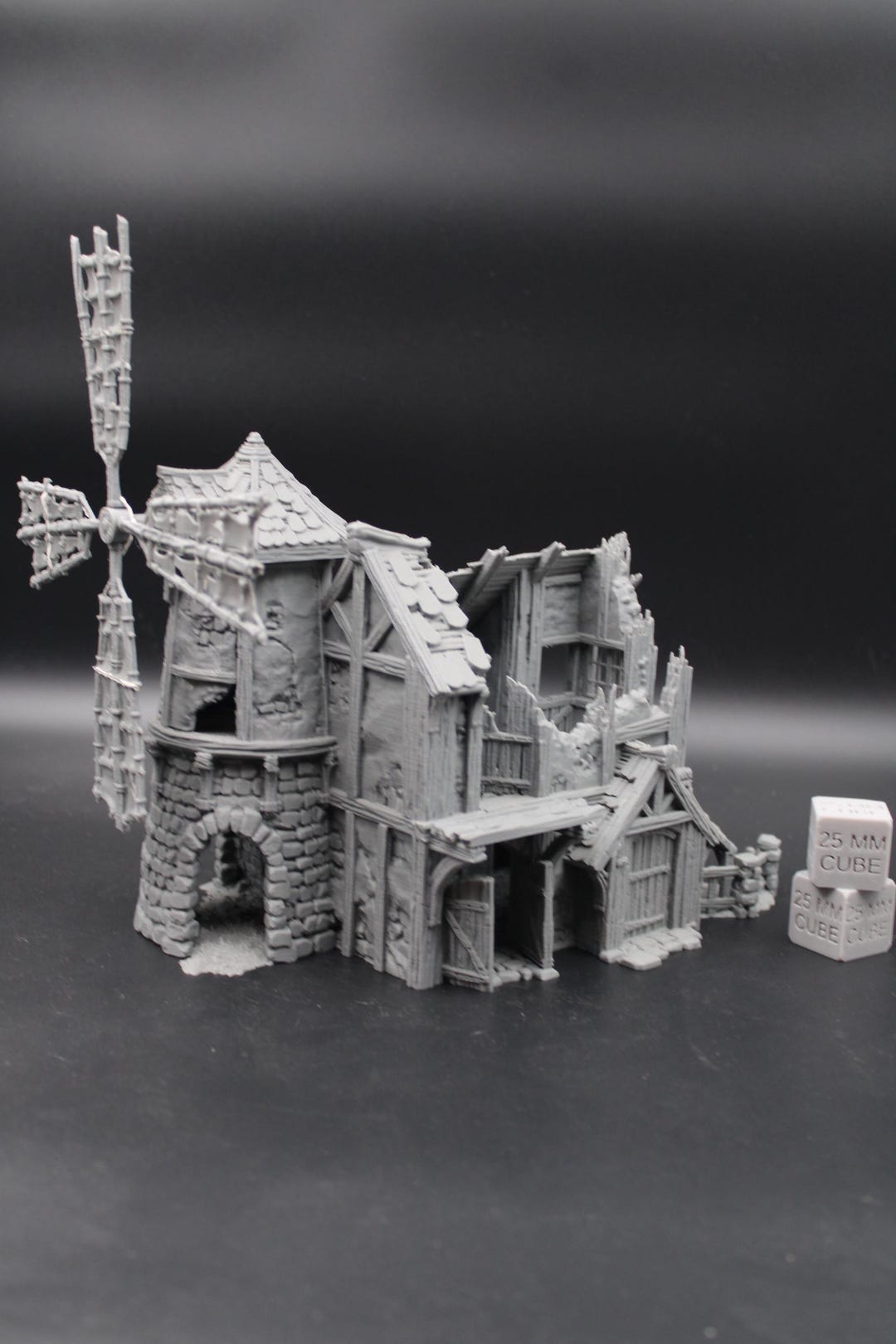 Tabletop Terrain Fantasy Windmill Grain Storage Ruin Dnd RPG Wargame ...