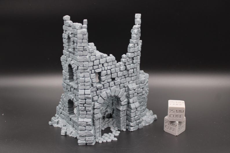 Tabletop Terrain Fantasy Tower Castle Ruin Dnd RPG Wargame Skirmish ...