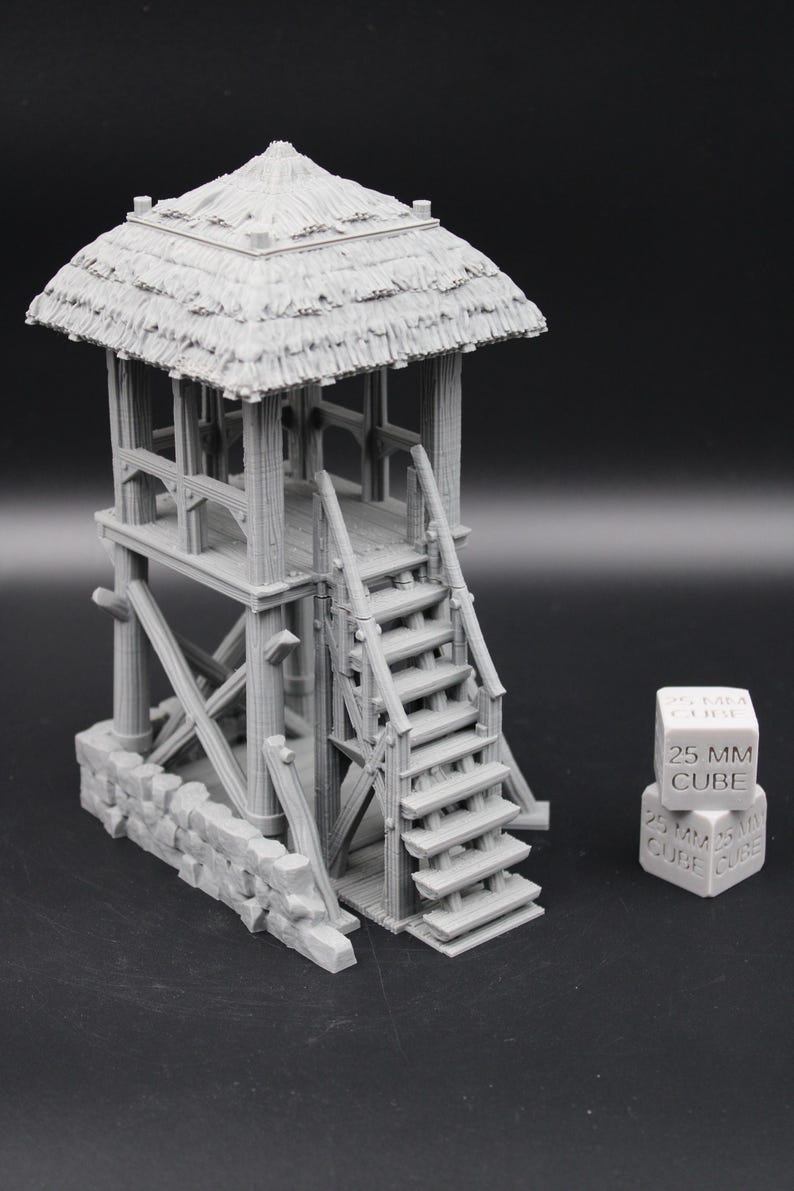 Tabletop Terrain Fantasy Watchtower Defense Dnd RPG Wargame Skirmish ...