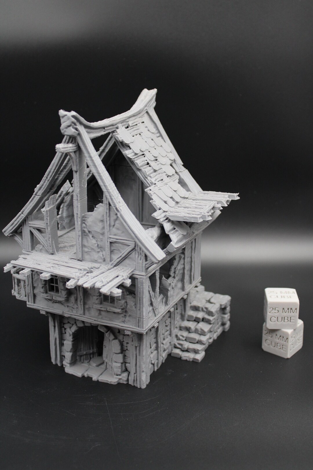 Tabletop Terrain Fantasy Medieval Storehouse Carriage Barn Ruin Dnd RPG ...