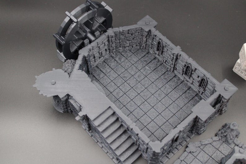 Tabletop Terrain Fantasy Water Wheel Mill Sawmill Workshop Dnd RPG ...