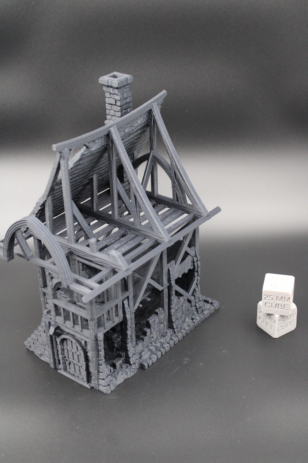 Tabletop Terrain Fantasy Row House Ruin Dnd RPG Wargame Skirmish 28mm ...