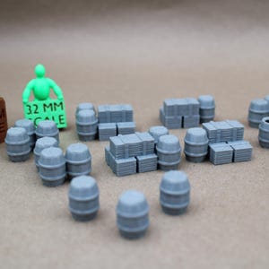 Tabletop Terrain Barrel Crate Chest Scatter Loot Marker Dnd RPG Wargame ...