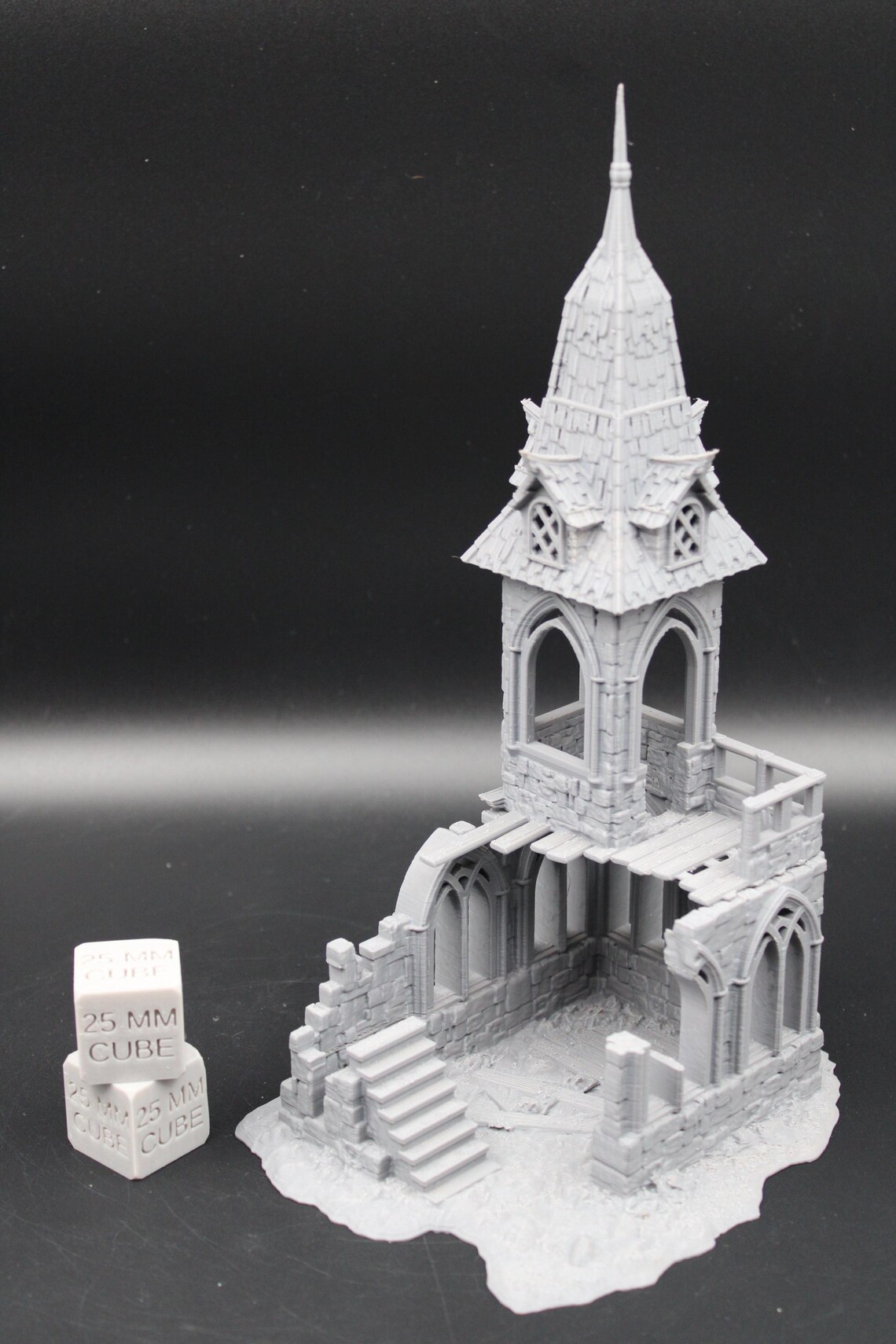 Tabletop Terrain Medieval Ruins Chapel Monestary Dnd RPG Wargame ...